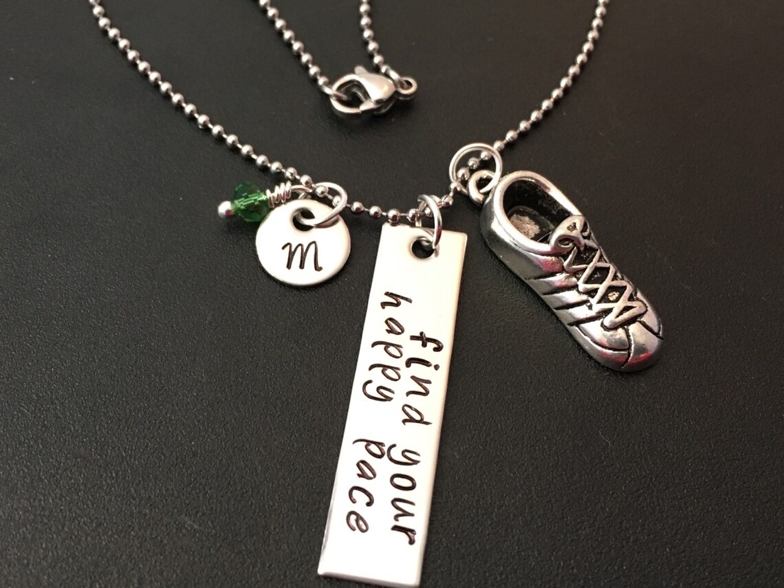 Running Pendant Runner Pendant With Birthstone Running Shoe - Etsy