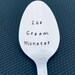 CUSTOM Ice Cream Monster Spoon-hand Stamped Spoon -personalized Spoon ...