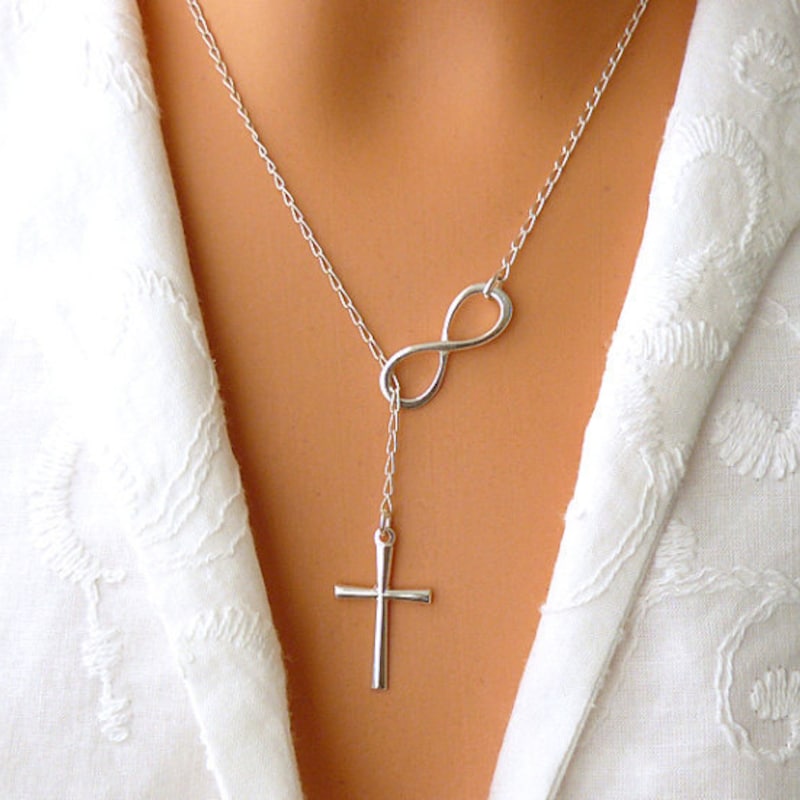 Infinity Cross Necklace - Etsy