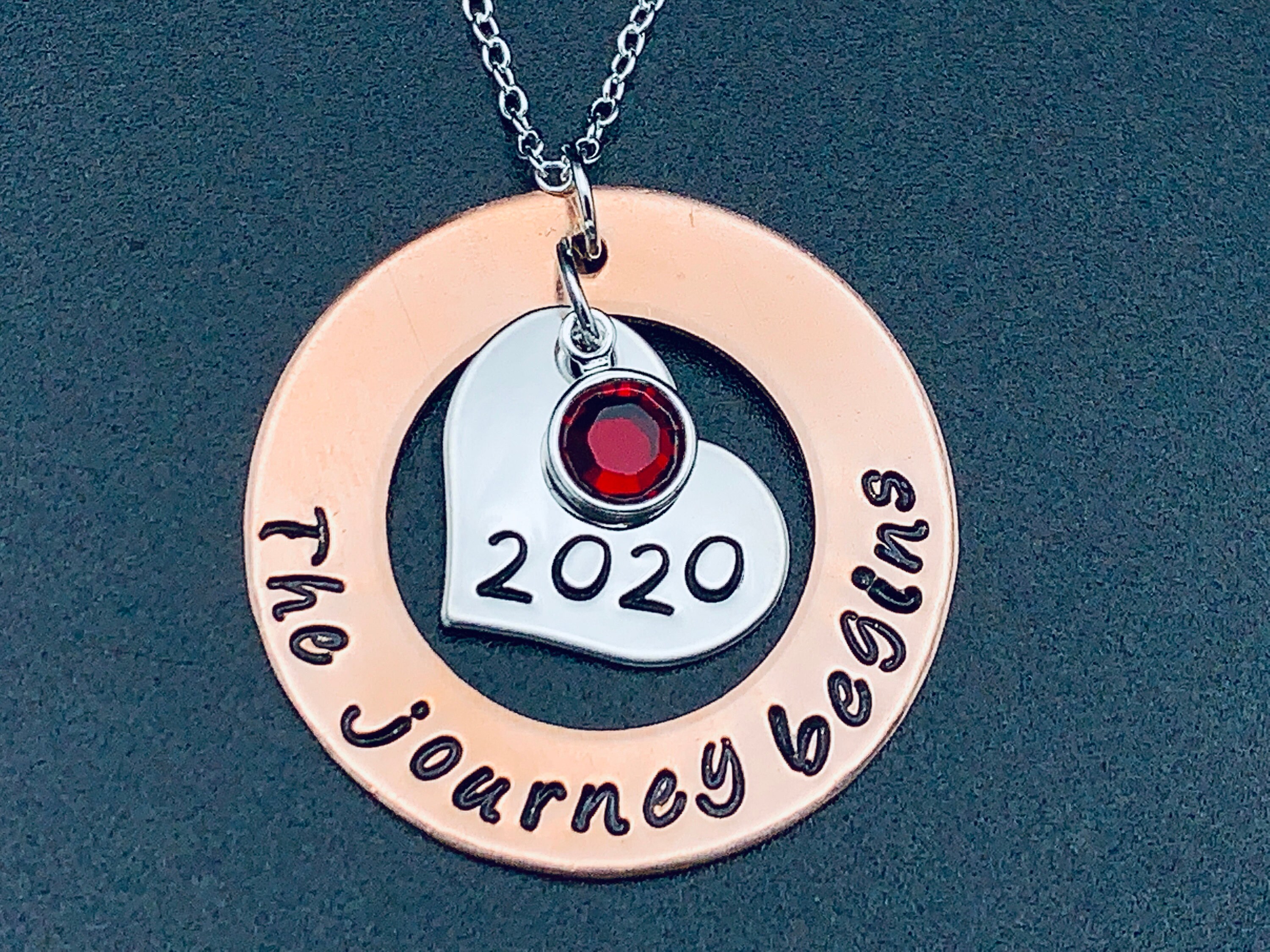 Collar de graduación personalizada con sello de mano 2015 | Etsy