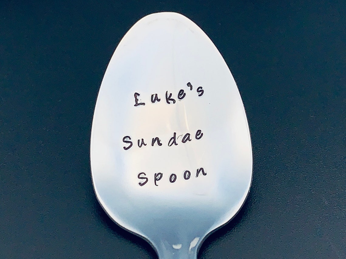 CUSTOM Sundae Spoon-hand Stamped Spoon personalized Spoon - Etsy