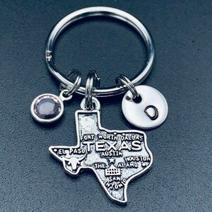 Texas State Keychain - Texas Keychain - Texas Keyring - State Charm ...