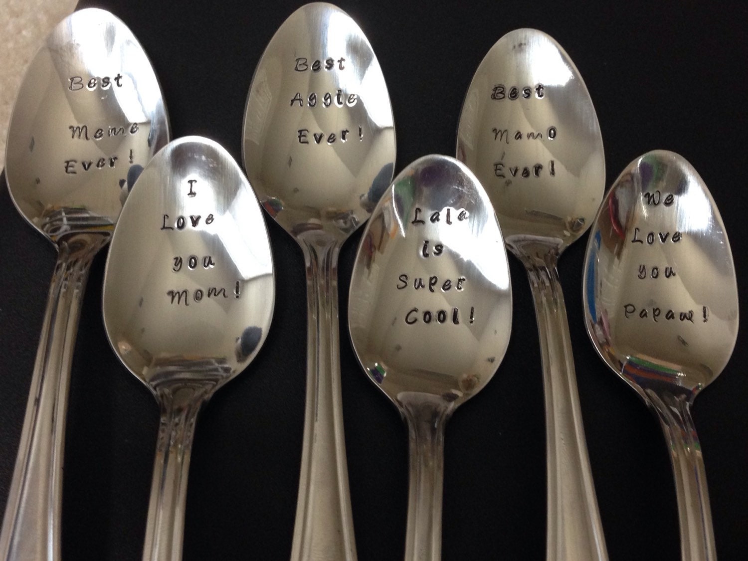 Love You to the Moon and Back Spoon Hand Stamped Spoon - Etsy
