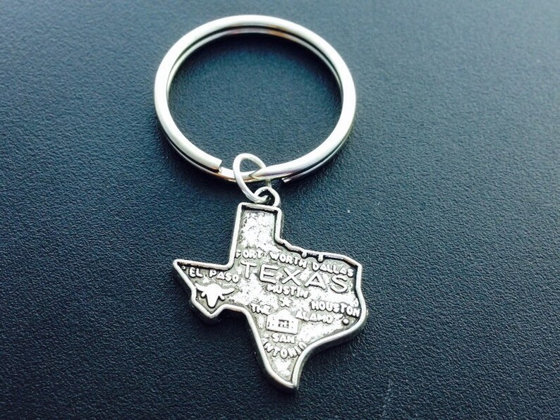 Texas state keychain Texas keychain Texas keyring State | Etsy