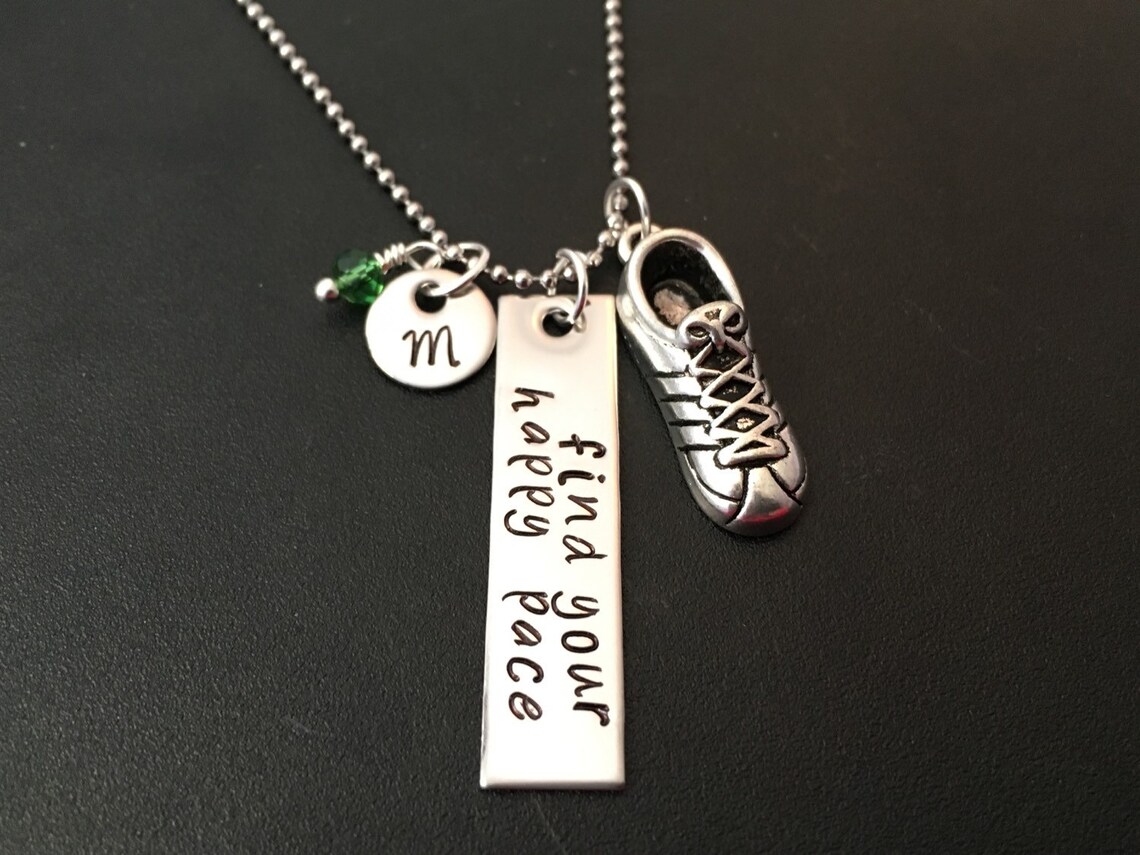 Running Pendant Runner Pendant With Birthstone Running Shoe - Etsy