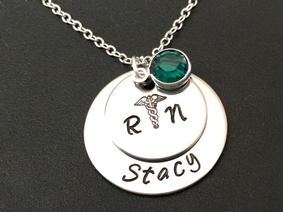 RN / Caduceus Nurses / Nursing Student/nurse Necklace, Nursing School ...