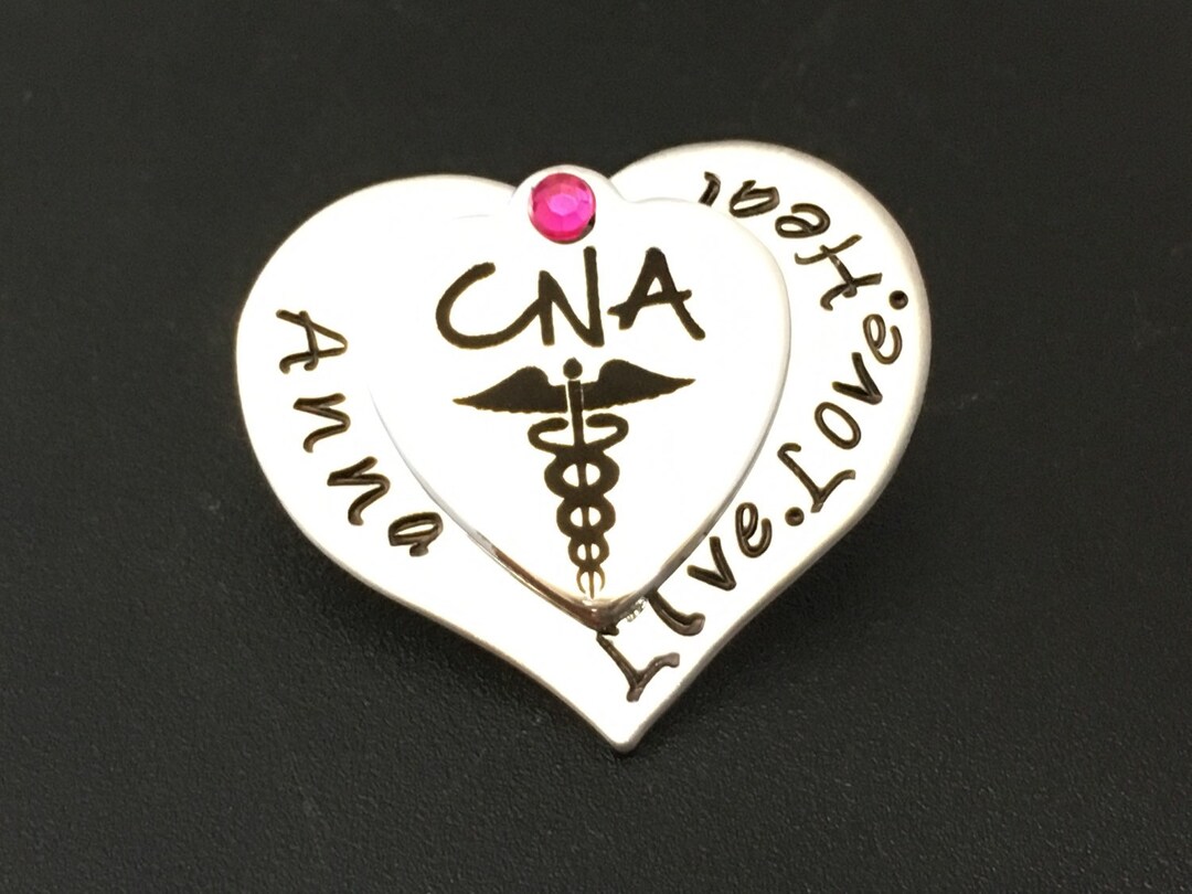 Hand Stamped Pin for CNA / Nurses / Nursing Student / Nursing Pinning ...