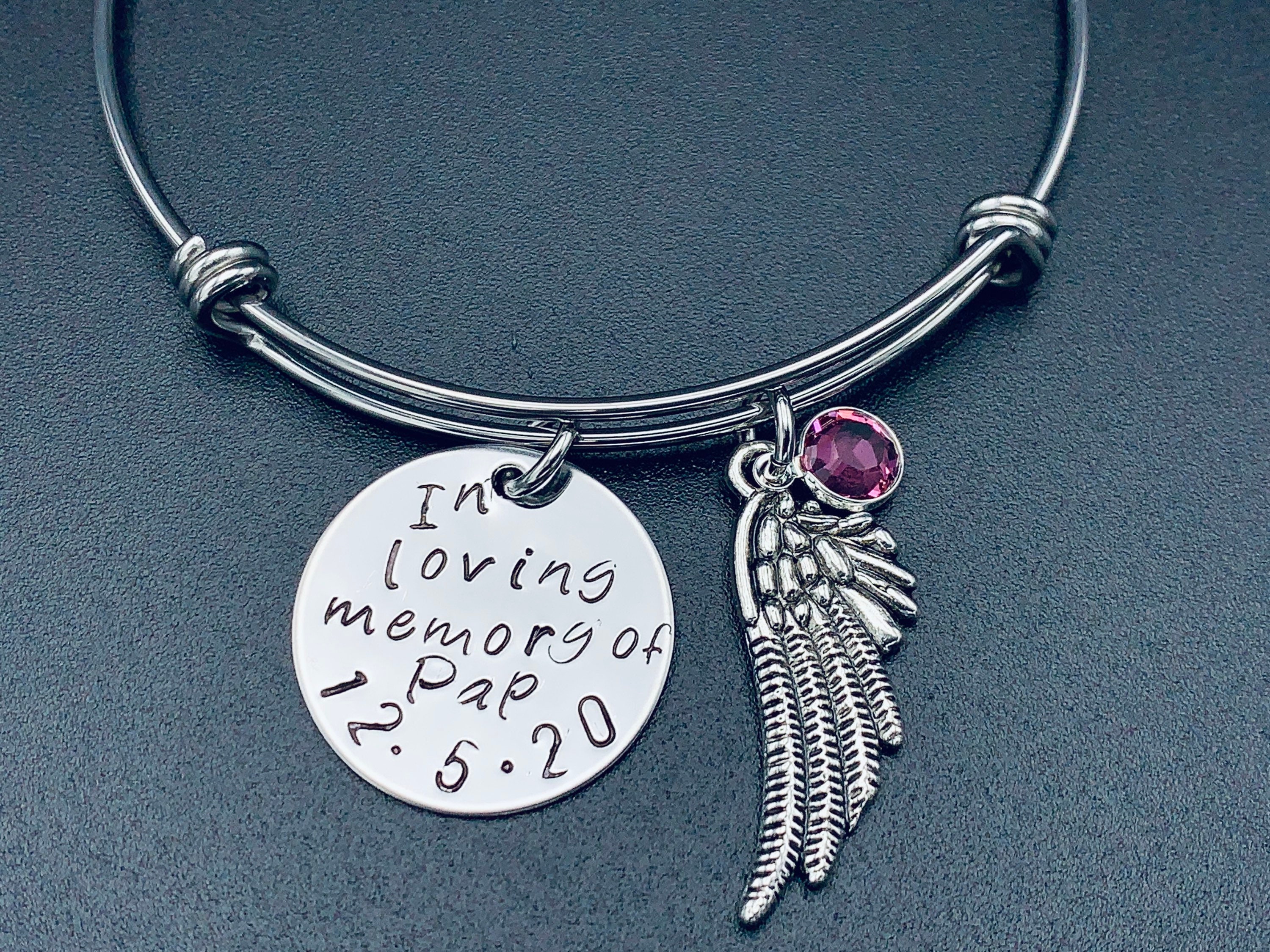 In loving memory of hand stamped memory Personalized | Etsy