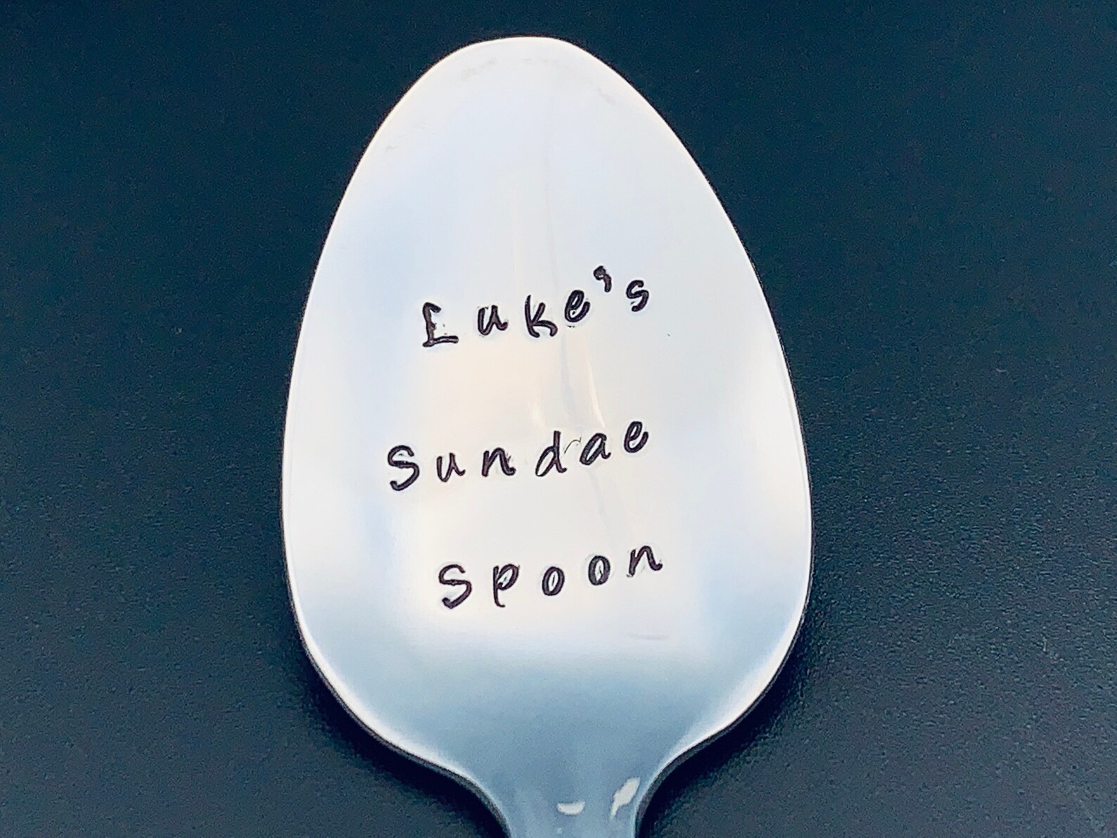 CUSTOM Sundae Spoon-hand Stamped Spoon personalized Spoon - Etsy