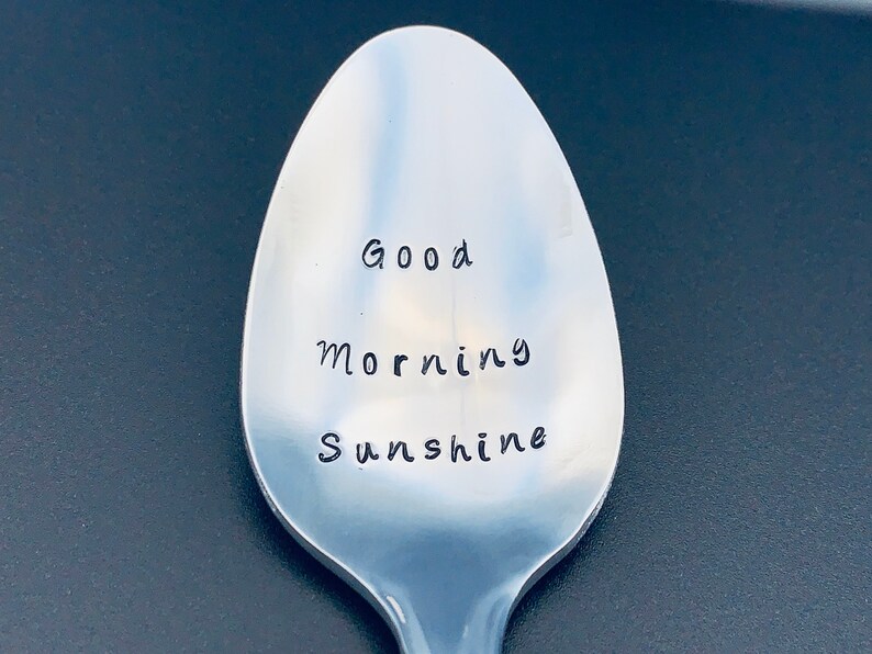Good Morning Sunshine Spoon-hand Stamped Spoon personalized - Etsy