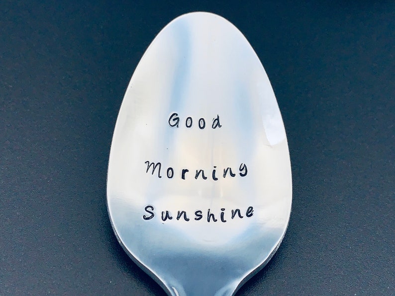 Good Morning Sunshine Spoon-hand Stamped Spoon personalized - Etsy