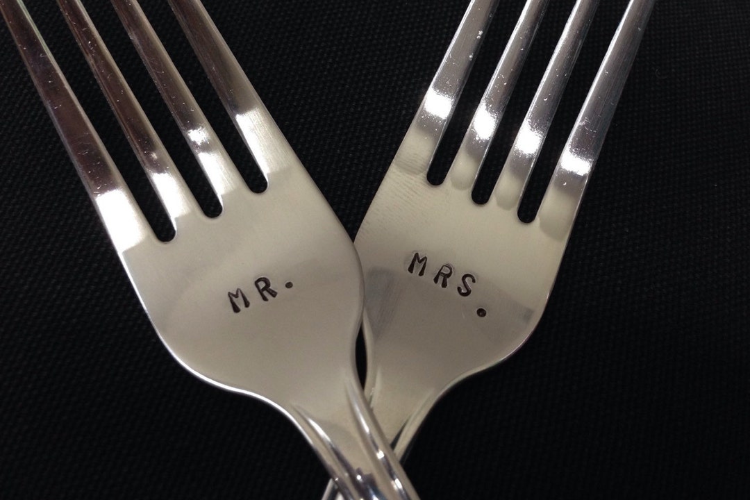 CUSTOM Forks-hand Stamped-personalized Forks -message of Choice ...