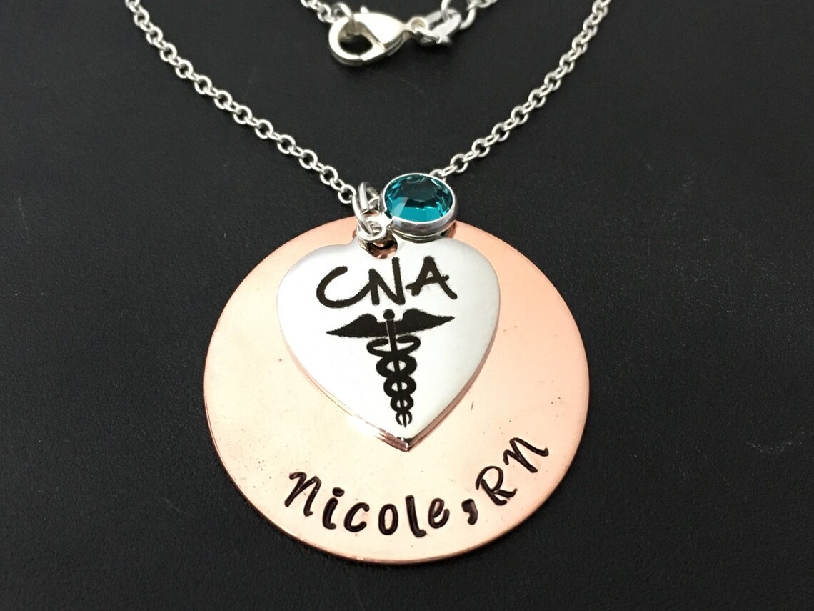 Cna/caduceus Nurses / Nursing Student/nurse Necklace Nursing - Etsy