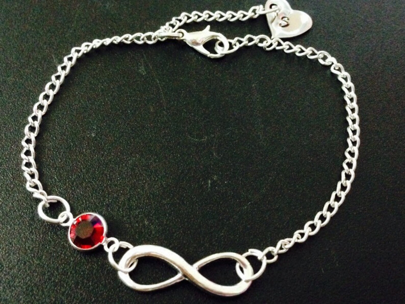 Infinity Bracelet. Infinity Link With Swarovski Birthstone Crystal ...