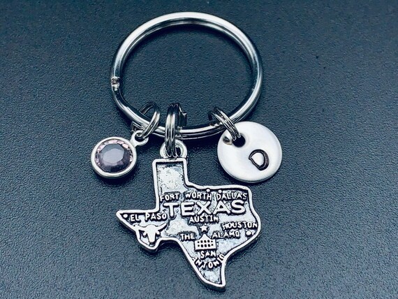 Texas State Keychain Texas Keychain Texas Keyring State - Etsy
