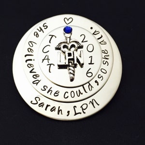 Personalized Pin for RN LPN or Caduceus /bsn /nurses / Nursing Student ...