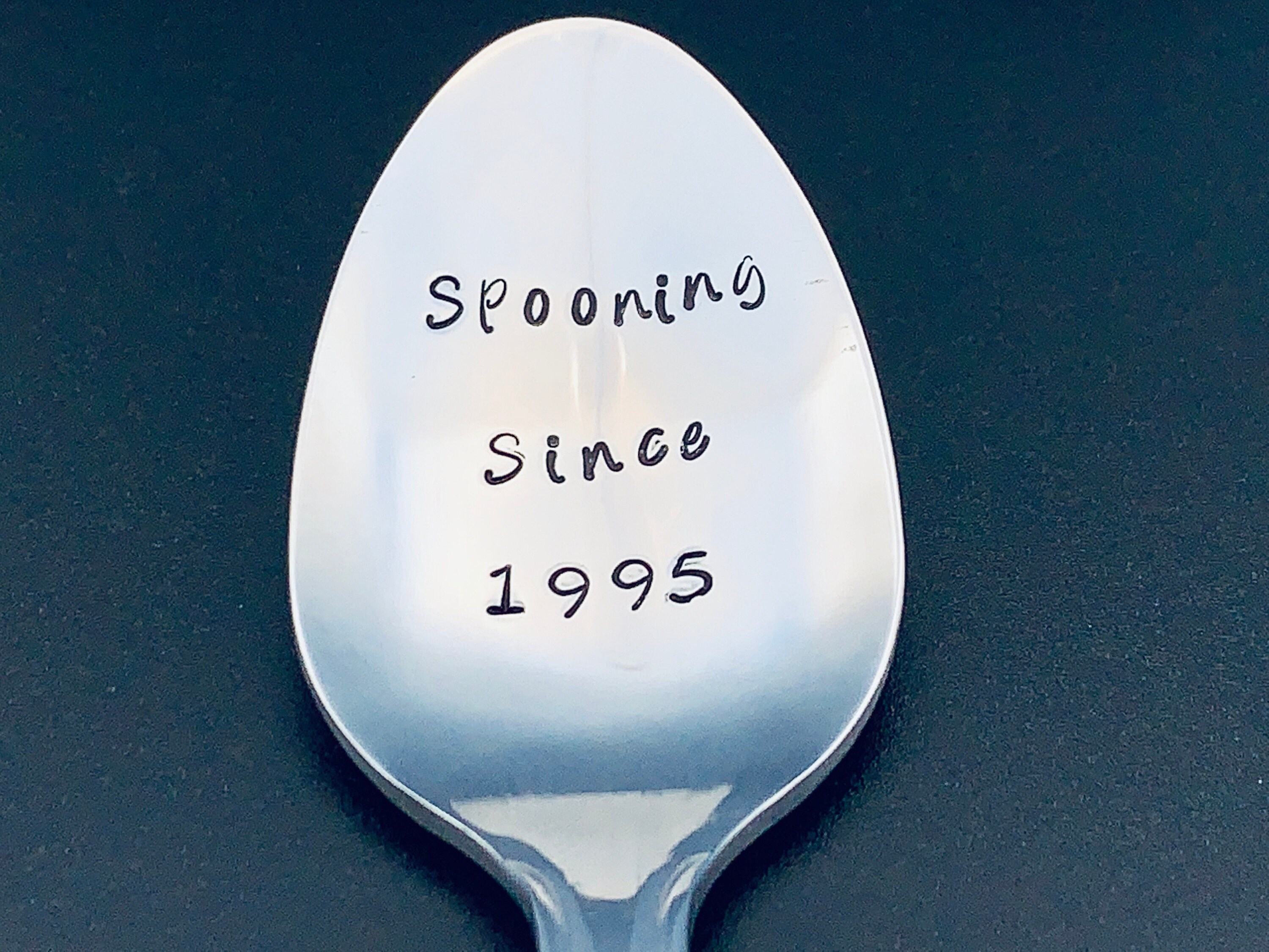 Spooning since / Hand Stamped Spoon / Personalized | Etsy
