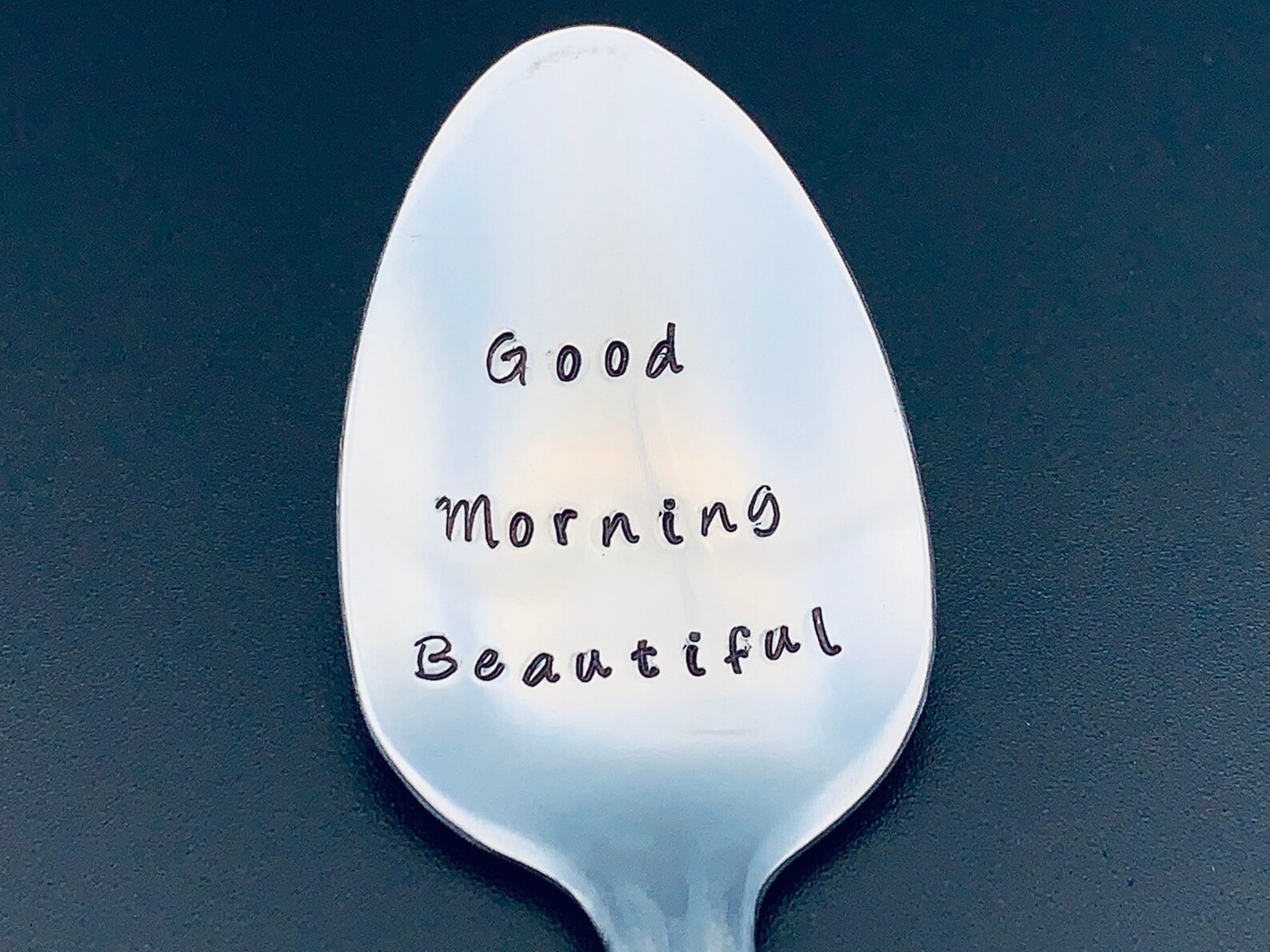 Good Morning Beautiful - Hand Stamped Spoon -personalized Spoon ...