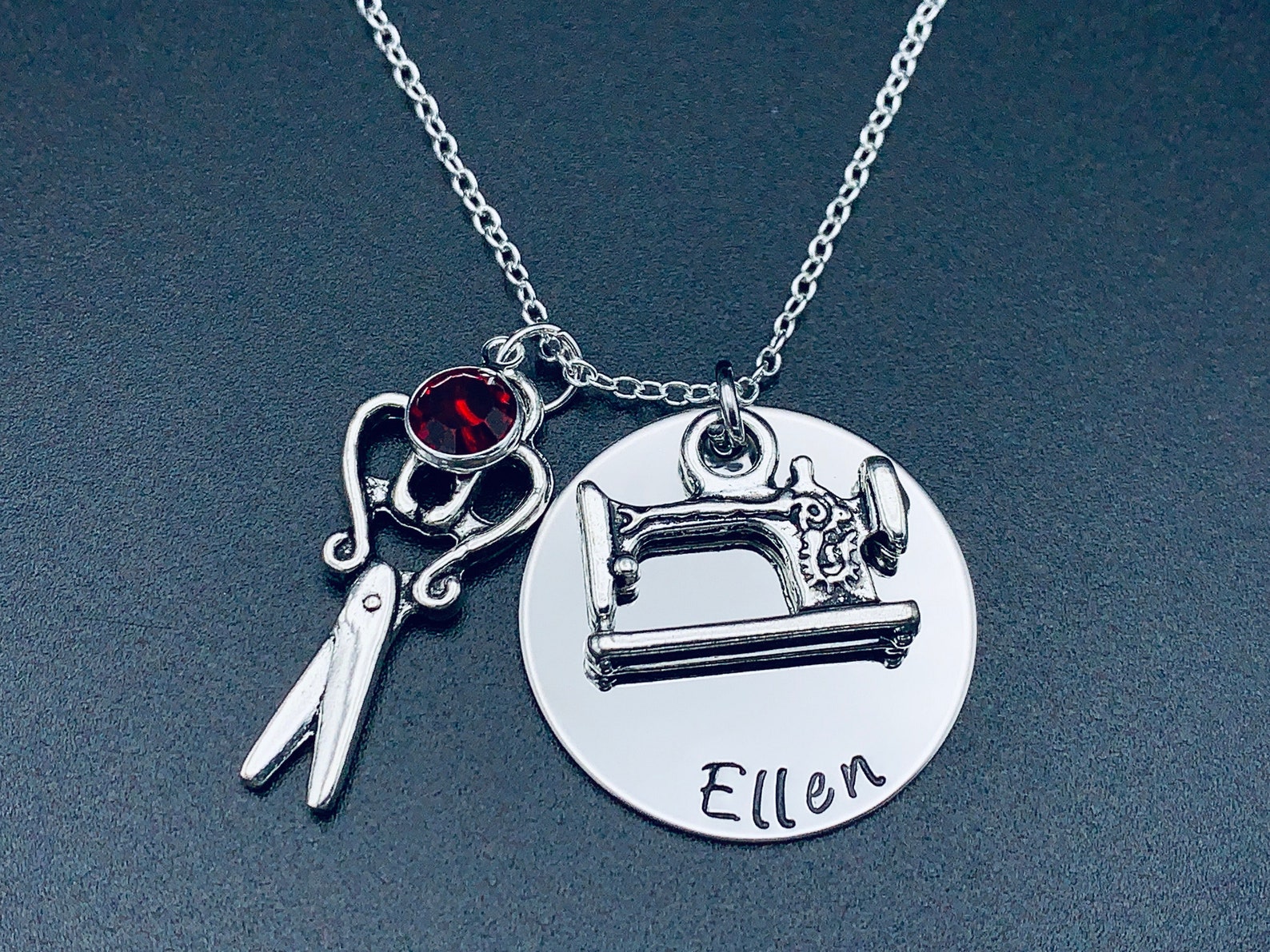 Vintage Style Silver Scissor Necklace Seamstress Necklace Sewing ...