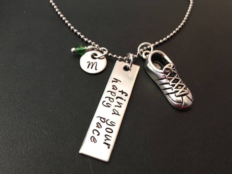 Running Pendant Runner Pendant With Birthstone Running Shoe - Etsy