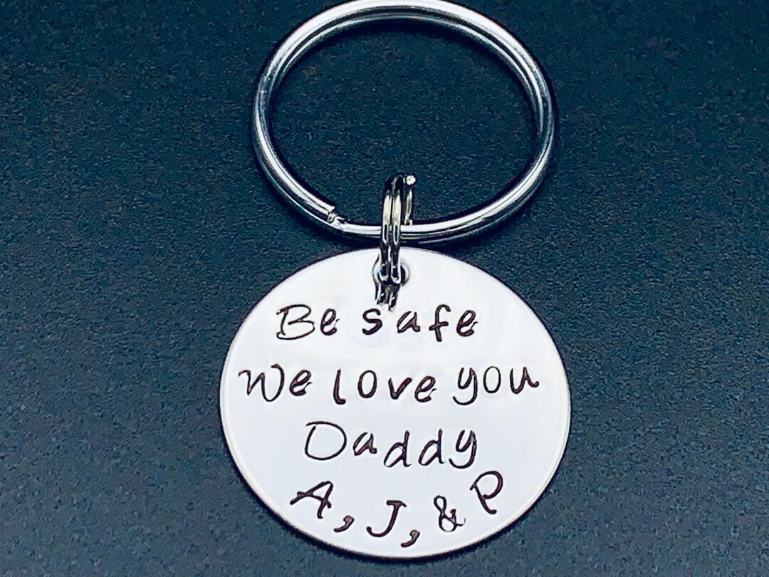 Be Safe Daddy Hand Stamped Coin, Custom Law Enforcement Gift, Military ...