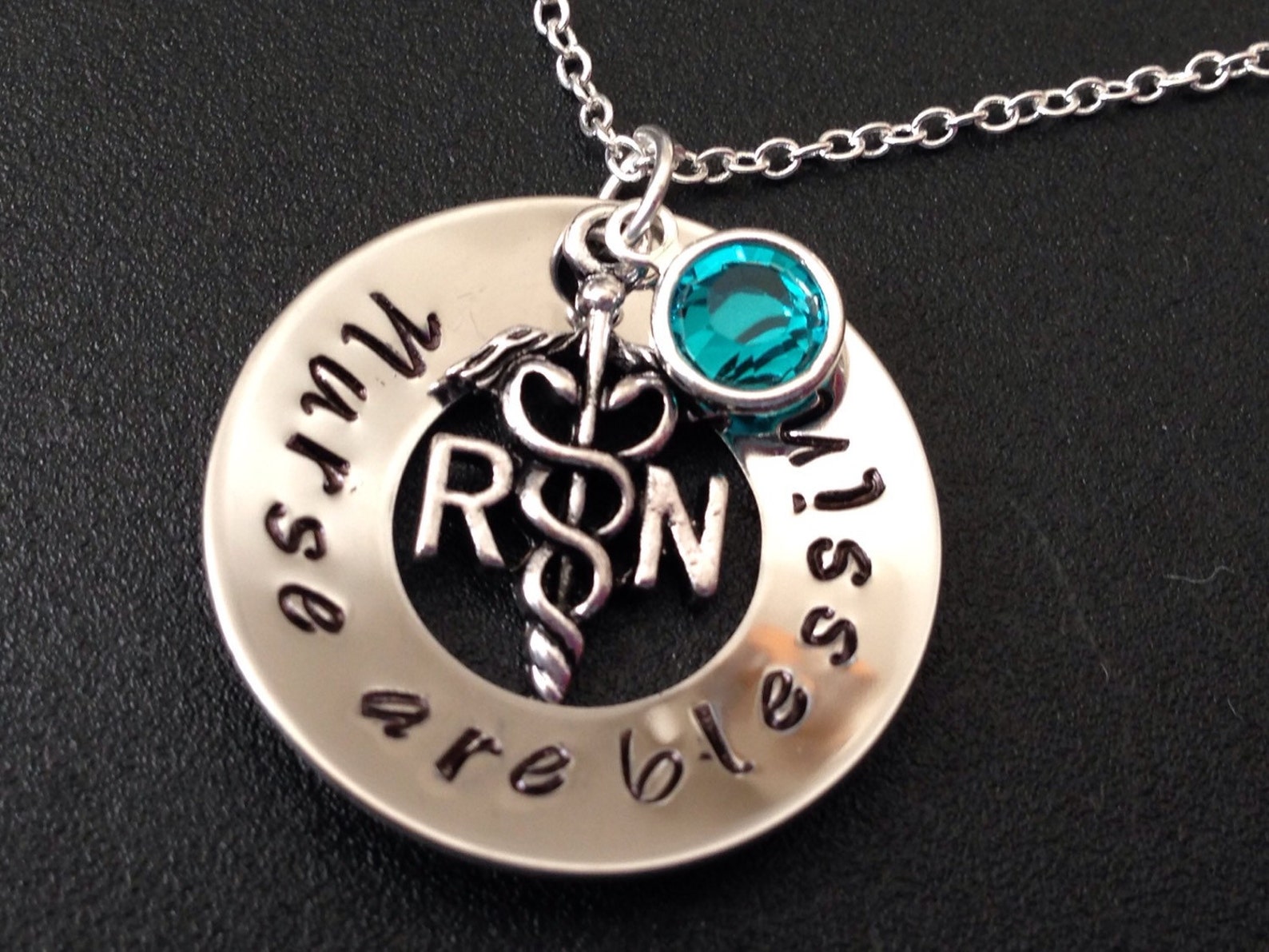 Hand Stamped Jewelry / RN Necklace / Nurses / Nursing Student -RN to ...