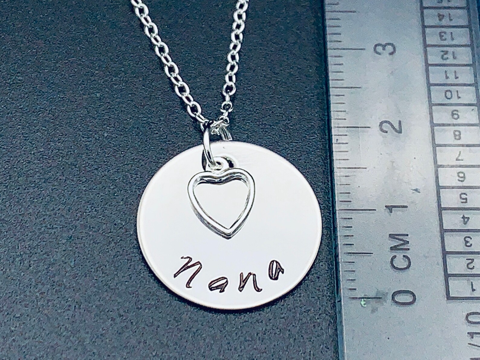 Personalized Necklace Nana Handstamped Pendant - Etsy