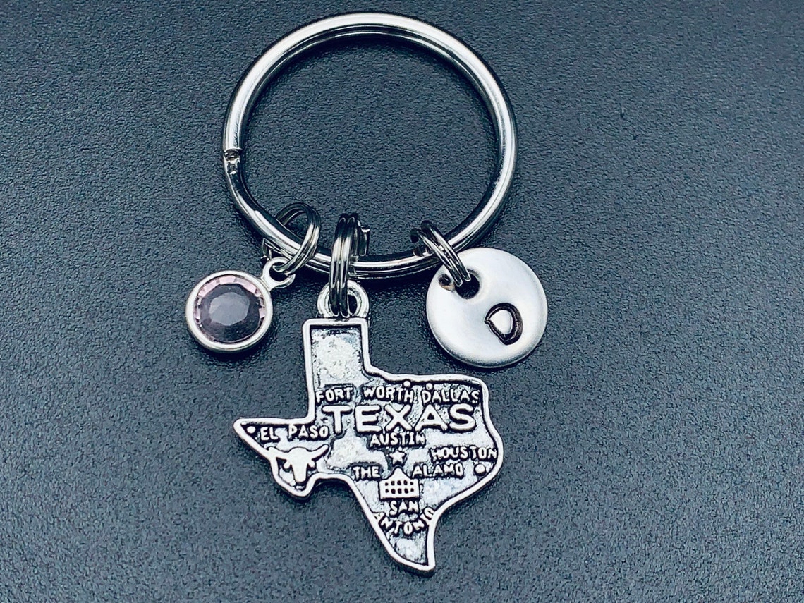 Texas State Keychain Texas Keychain Texas Keyring State | Etsy