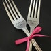 CUSTOM Forks-hand Stamped-personalized Forks -valentine's Day Gift ...