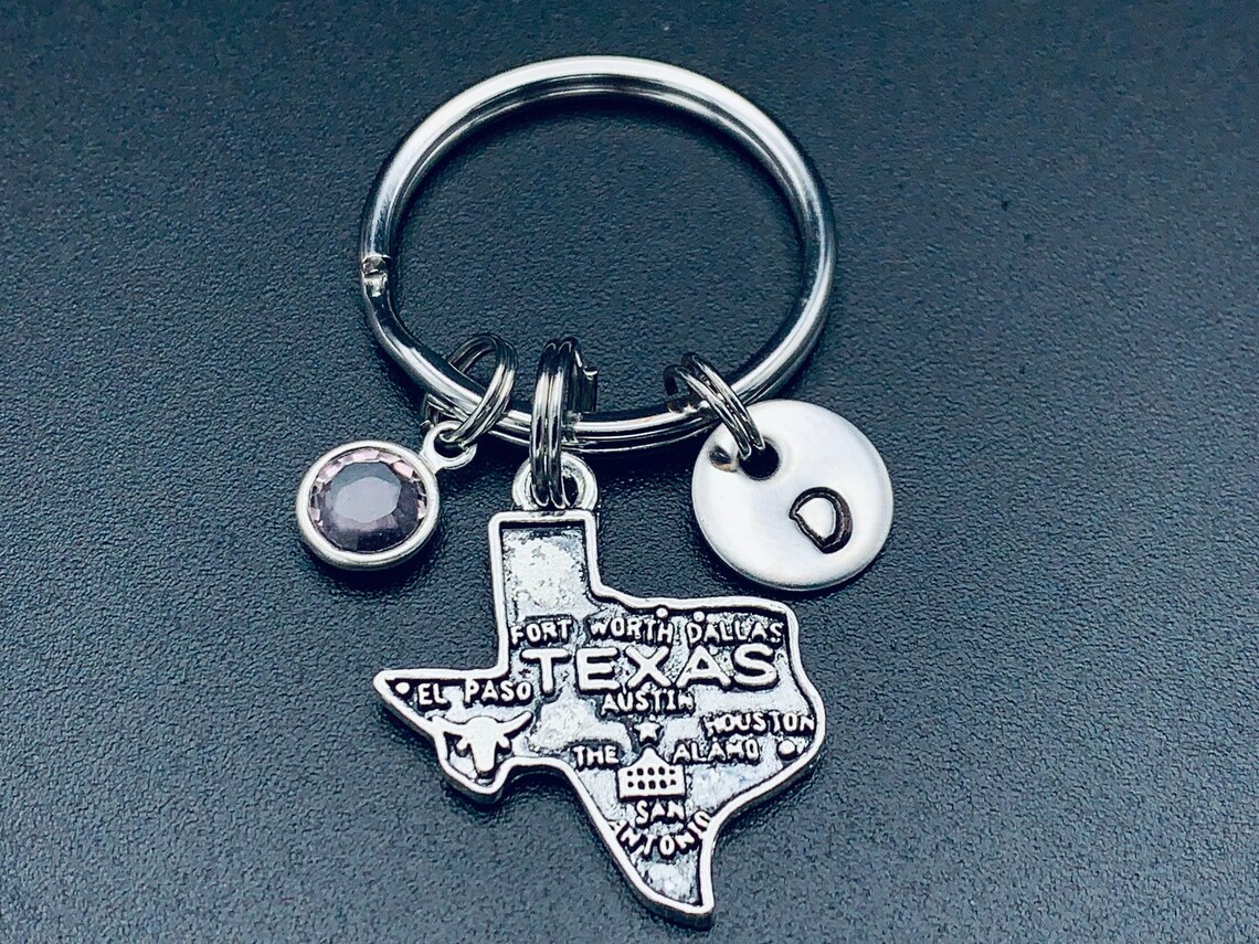 Texas State Keychain Texas Keychain Texas Keyring State | Etsy