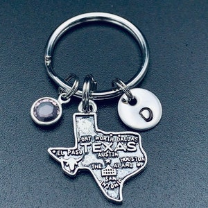 Texas State Keychain - Texas Keychain - Texas Keyring - State Charm ...