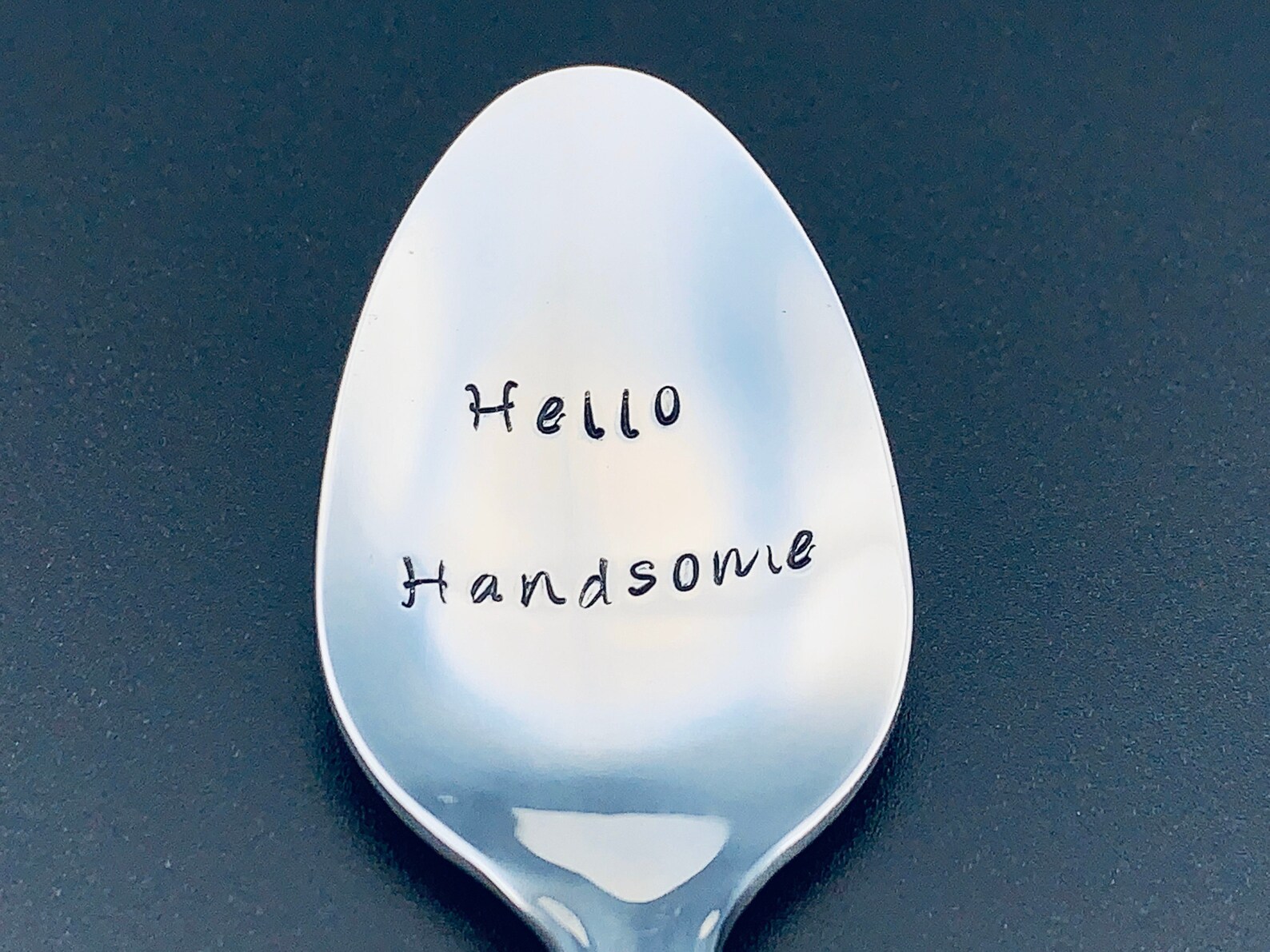 CUSTOM Hello Handsome Spoon-hand Stamped -personalized Spoon -valentine ...