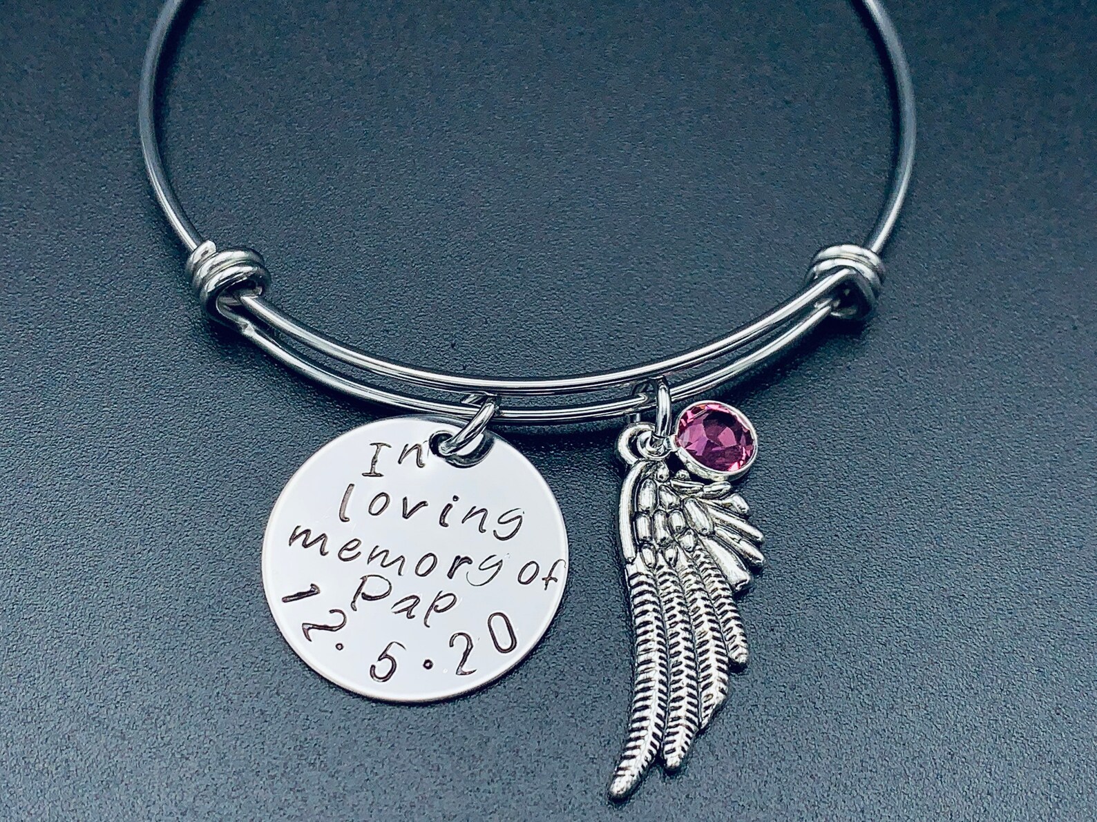 In Loving Memory Of Hand Stamped Memory Personalized Names Bangle ...
