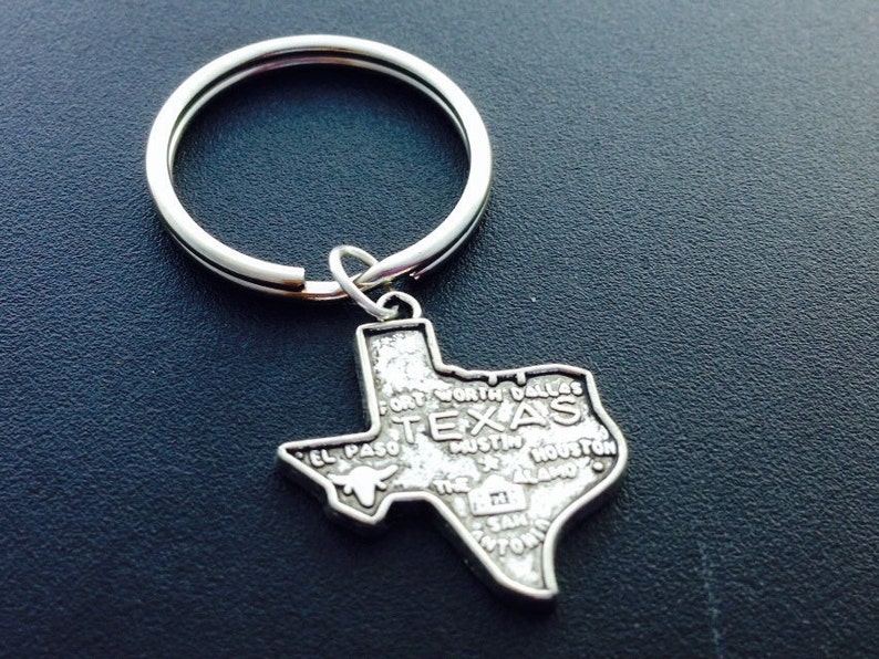 Texas state keychain Texas keychain Texas keyring State | Etsy