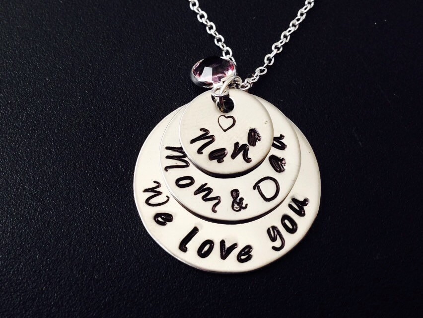 Personalized Jewelry Hand Stamped Mommy Necklace Gift for | Etsy