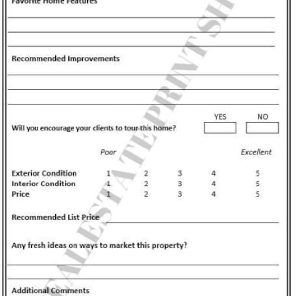 Brokers Open Feedback Form - Etsy