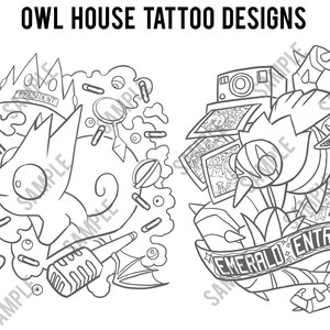 Owl House Titan Luz Lilith Gus and Willow Palisman Tattoo Designs - Etsy