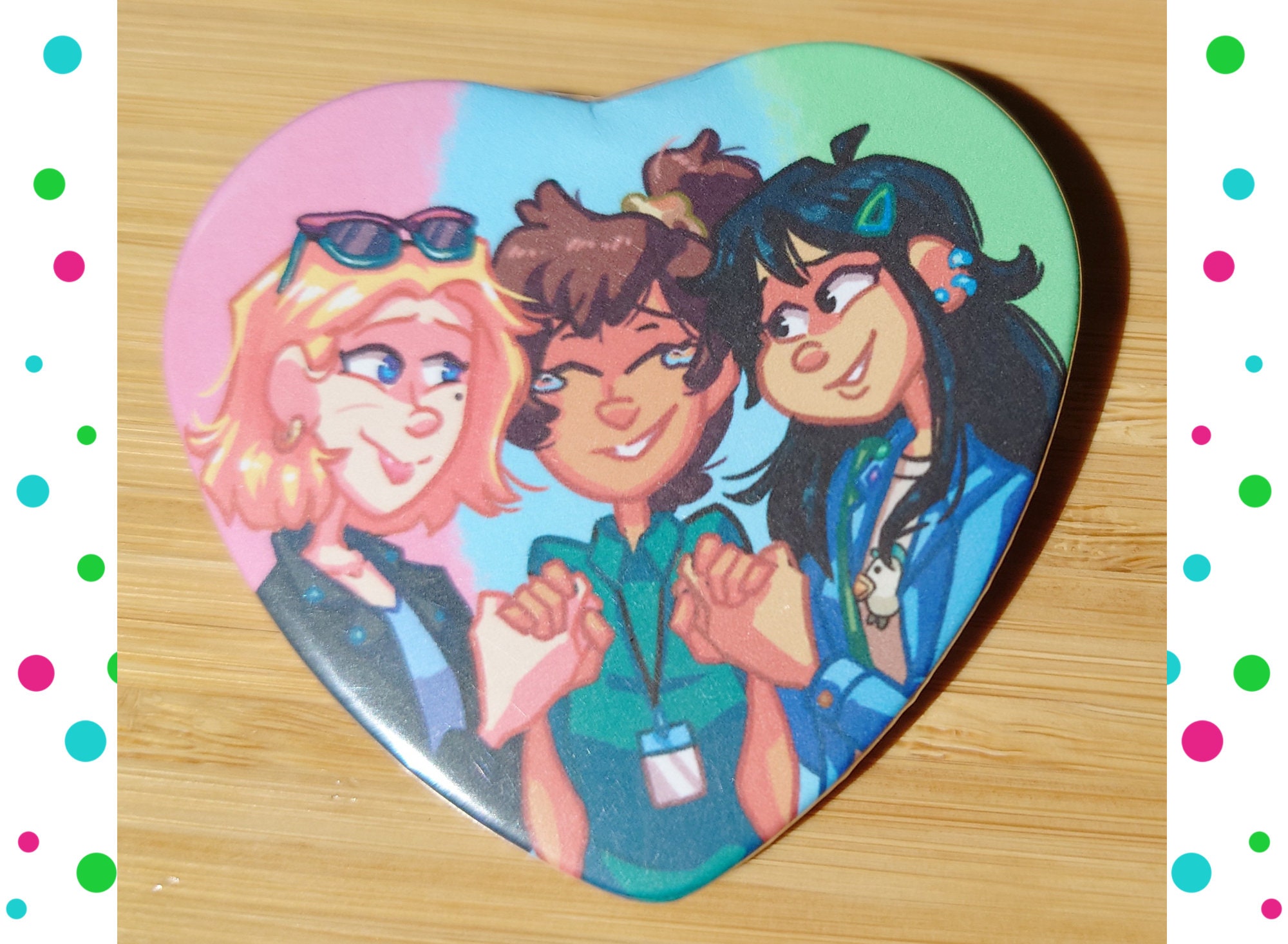 Amphibia Finale Calamity Trio Heart Button - Etsy Singapore