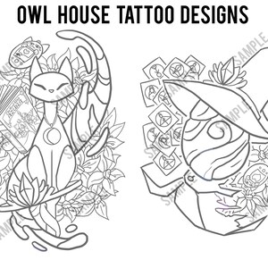 Owl House Character Palisman Tattoo Designs - Etsy