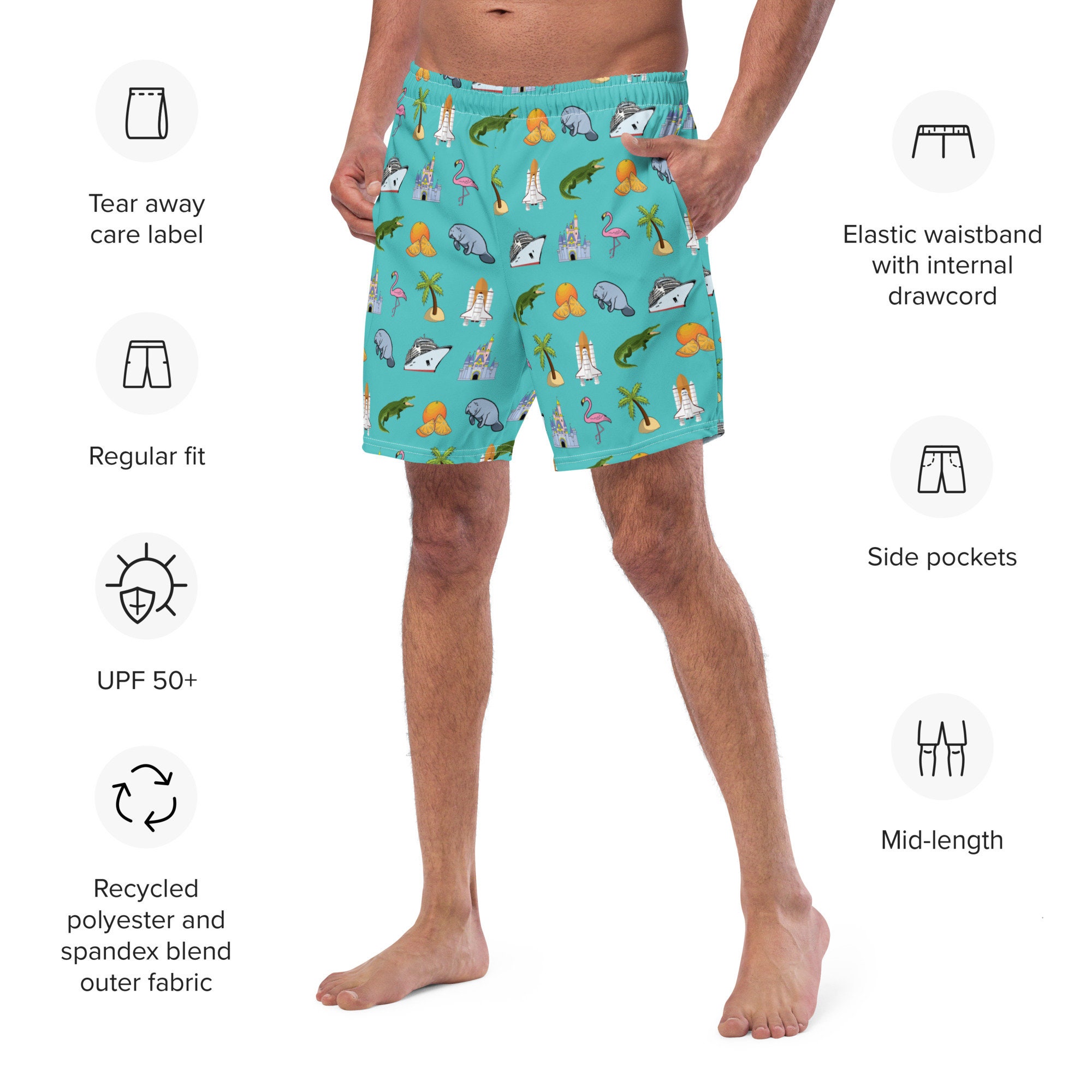 Florida Themed Men's Swim Trunks - Etsy