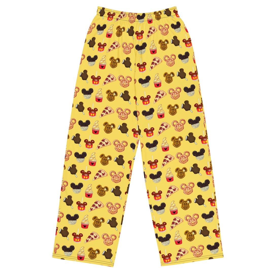Mickey Disney Snacks Themed All-over Print Unisex Wide-leg Pants ...