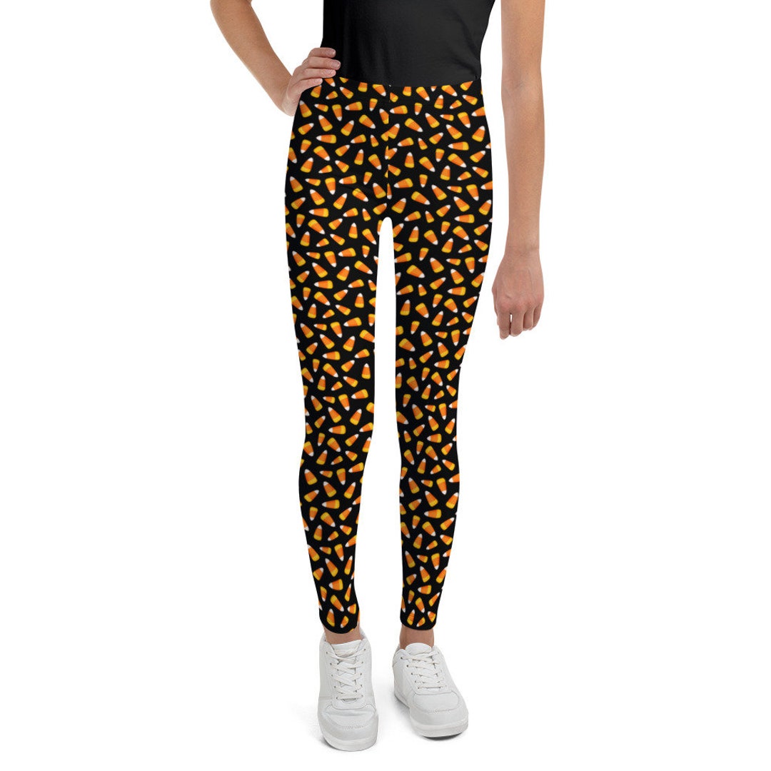Candy Corn Youth Leggings - Etsy
