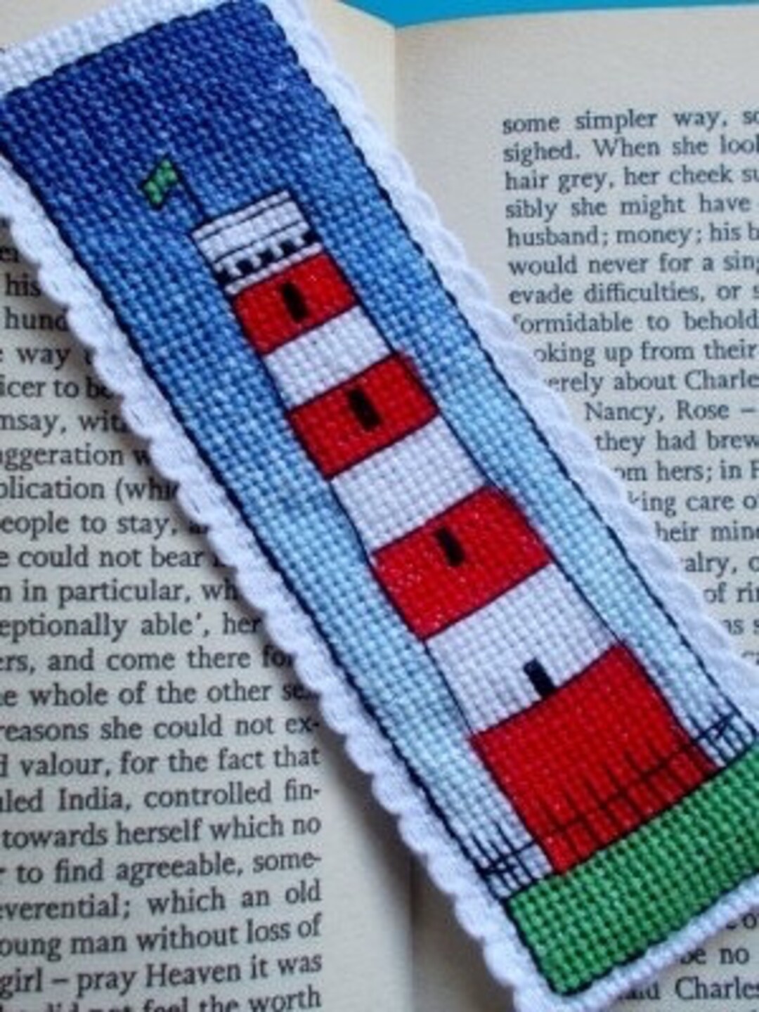 Gribbin Daymark Bookmark Cross Stitch Kit - Cornwall Cross Stitch - Etsy