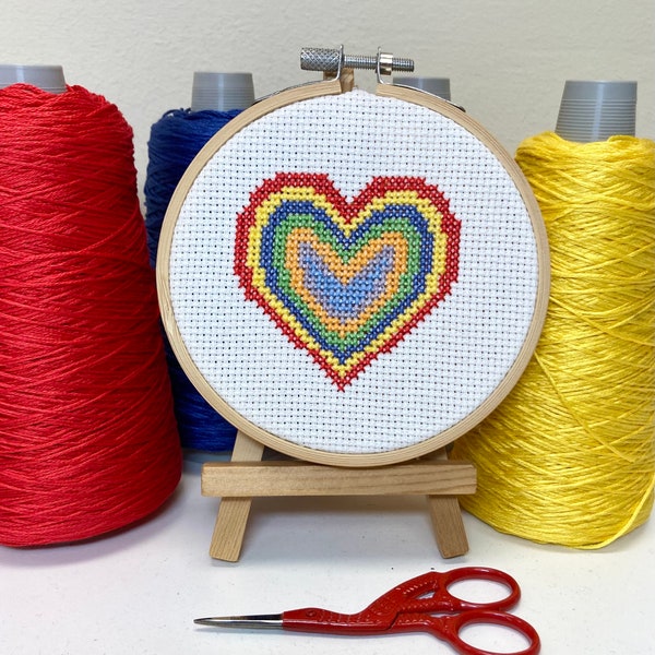 Heart Cross Stitch - Etsy UK