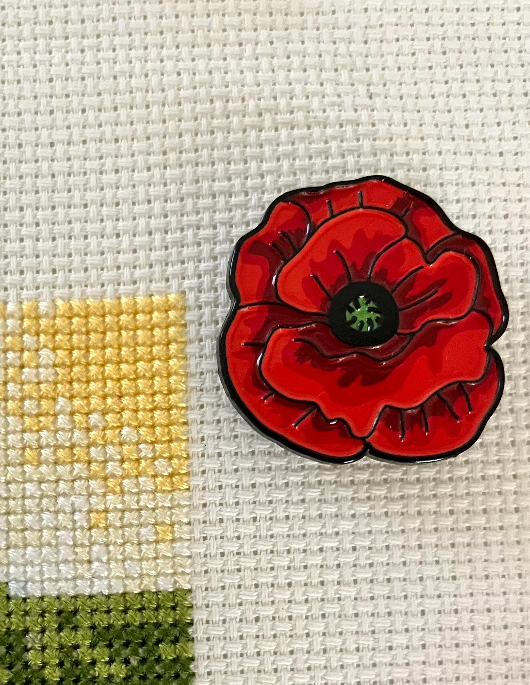 Premium Poppy Cross Stitch Set – 3 Poppy Kits, 2 Embroidery Frames ...