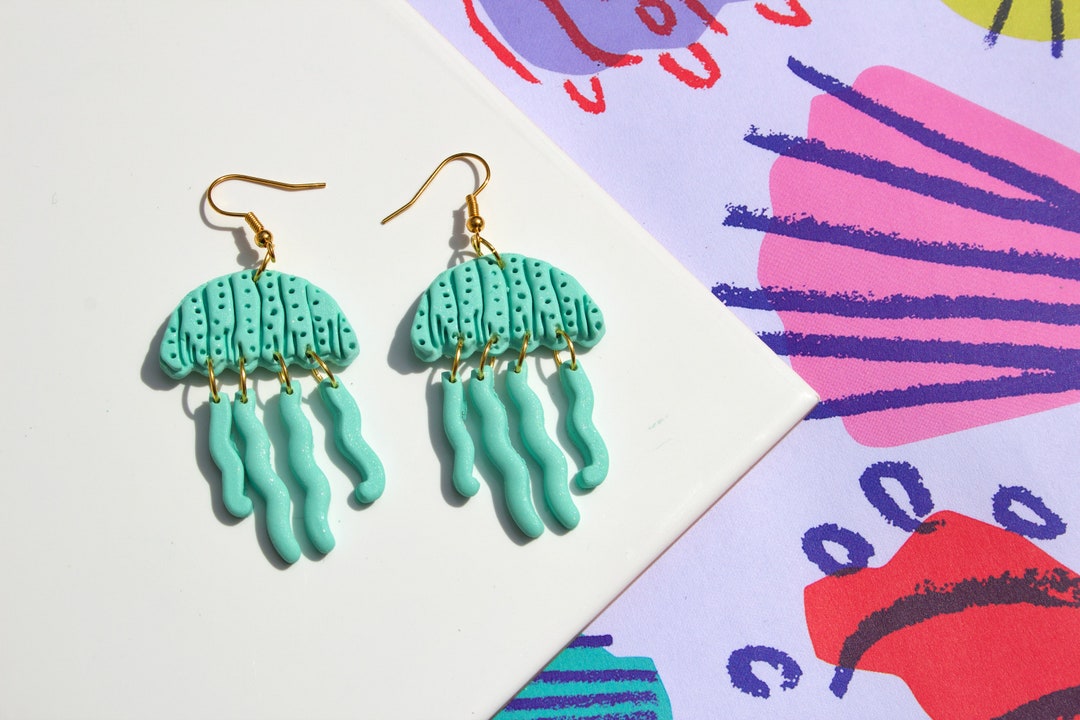 Medusa turchese Handmade Polymer Clay Kitsch Orecchini - Etsy Italia