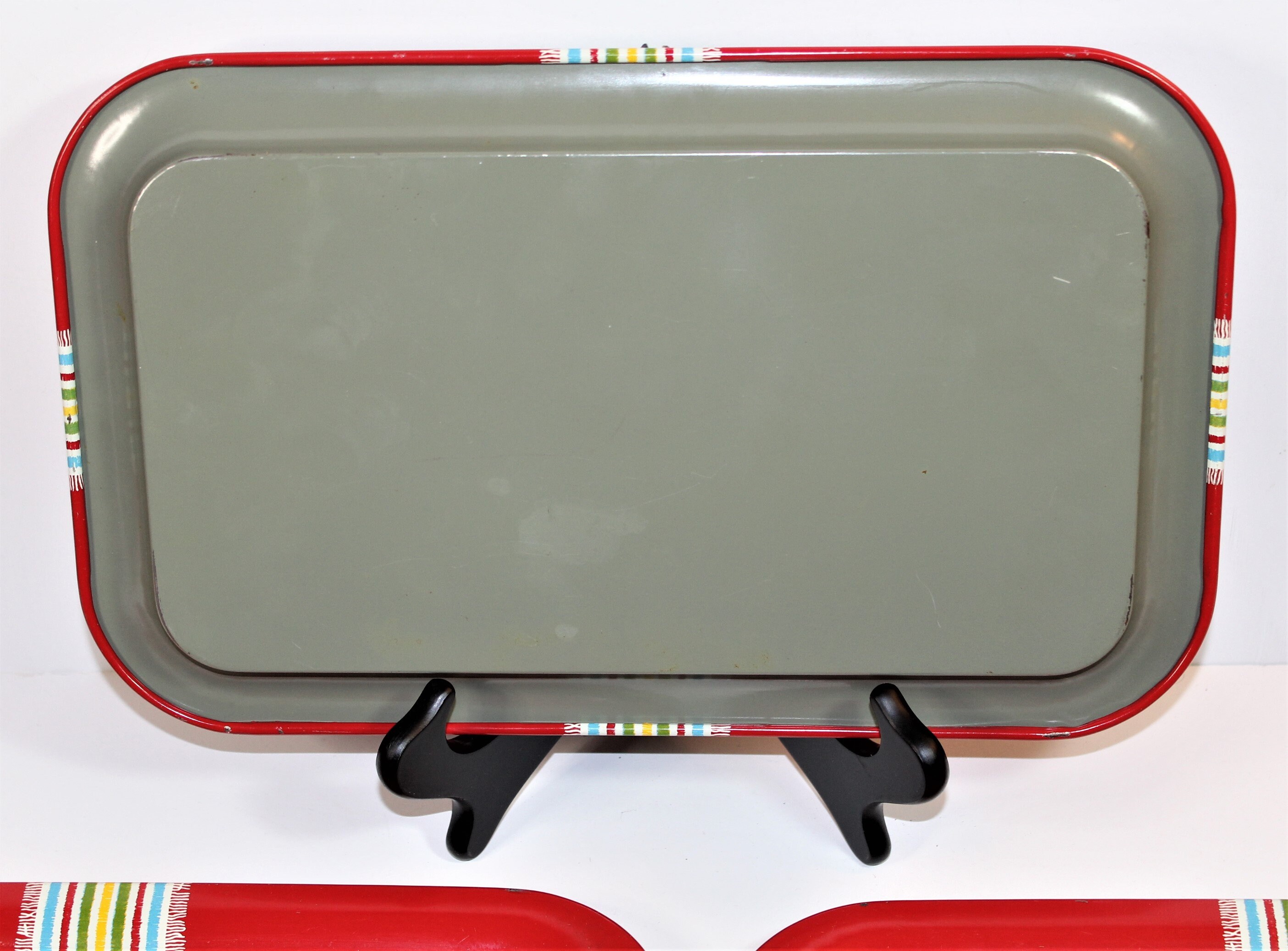 Set of 10 Vintage Enamel Salsa Dance Tin Platter Tray - Etsy