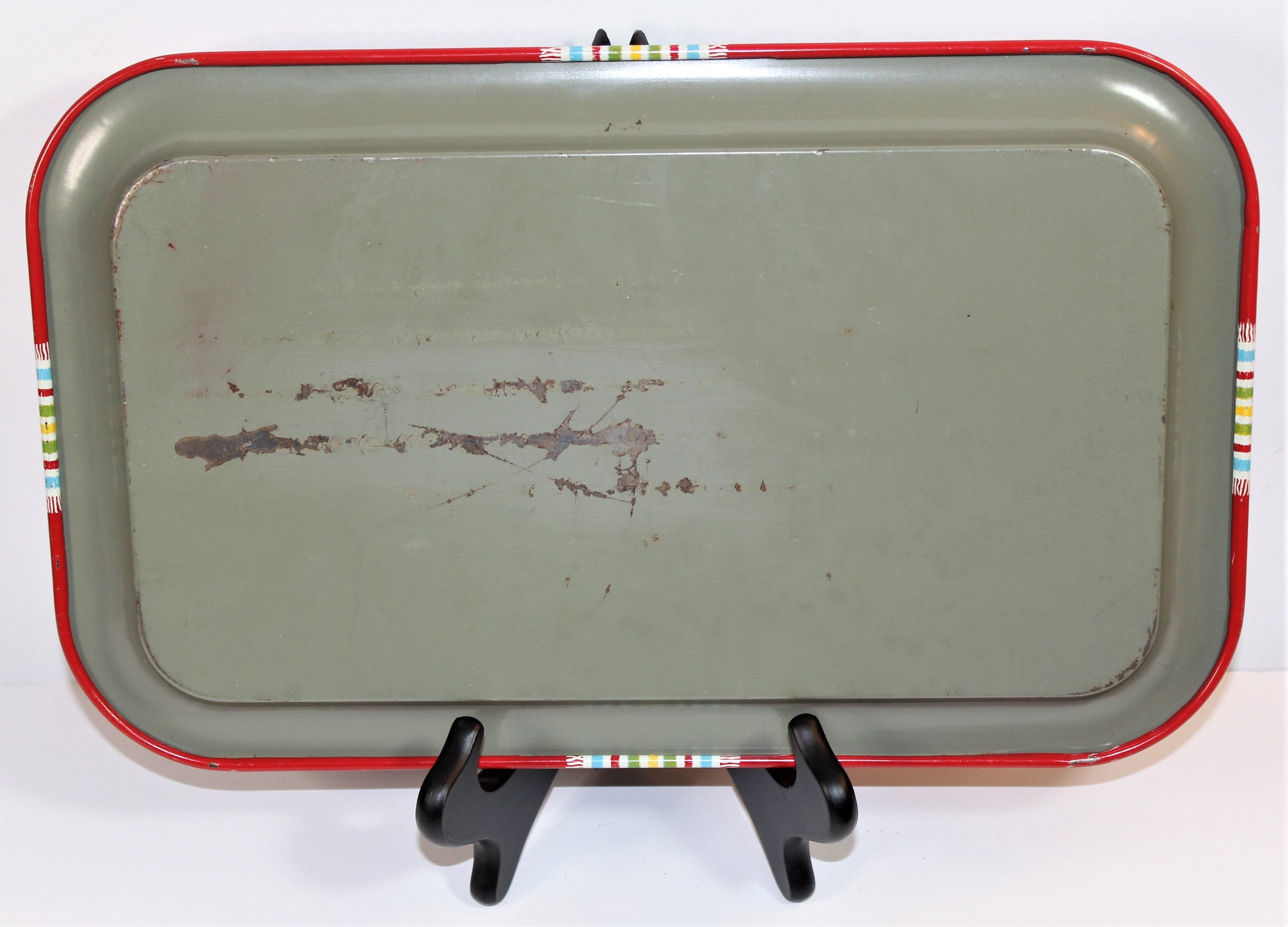 Set of 10 Vintage Enamel Salsa Dance Tin Platter Tray - Etsy