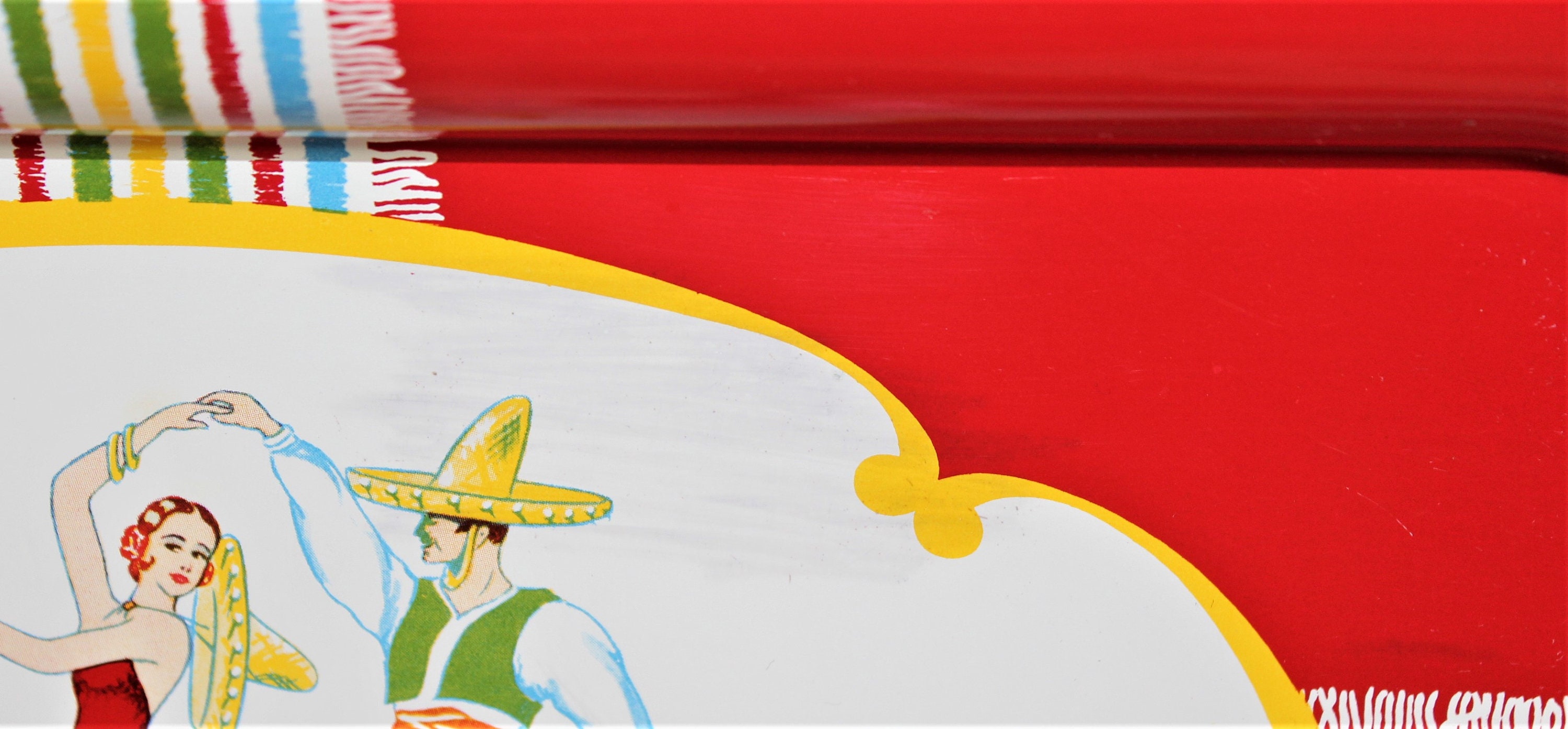 Set of 10 Vintage Enamel Salsa Dance Tin Platter Tray - Etsy