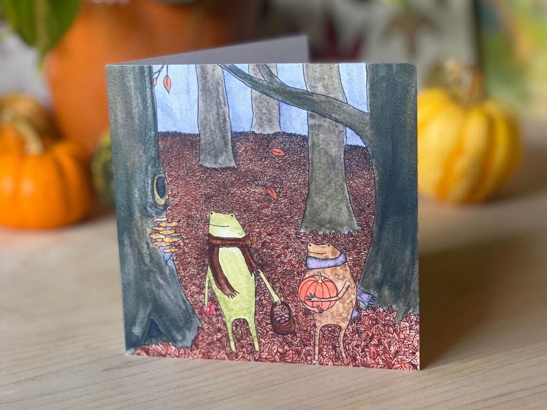 Frog and Toad Greetings Cards Set - 'hibernation' and 'foragers ...